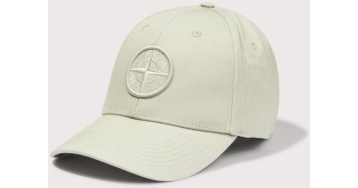 Stone Island Compass Baseball Cap in Natural for Men | Lyst UK