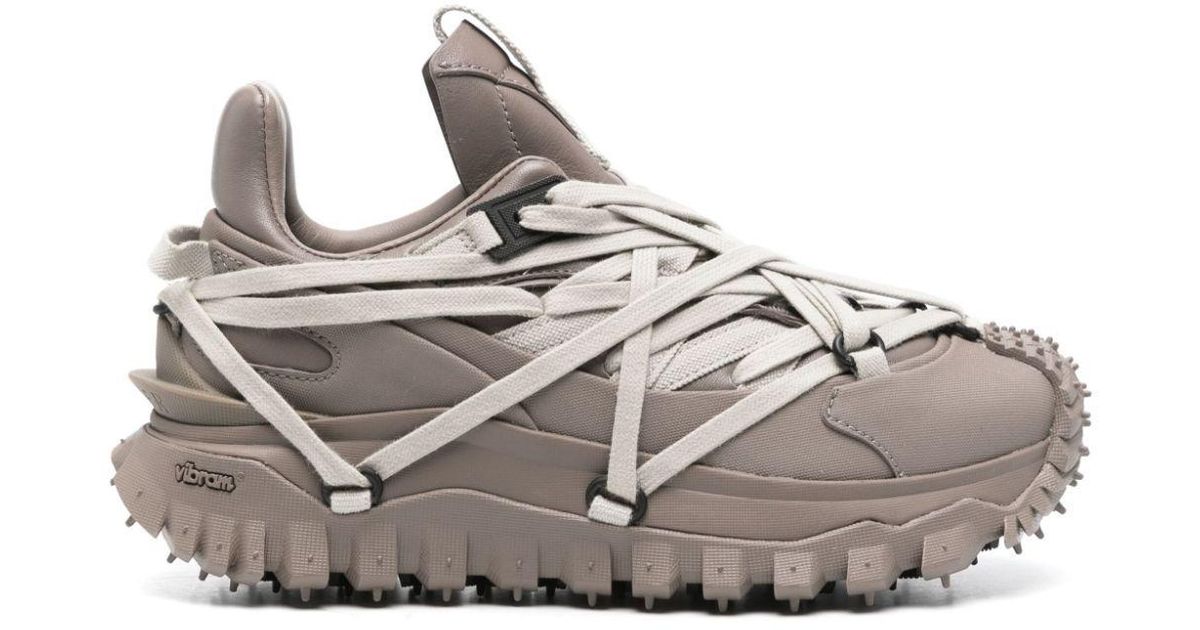 Moncler Genius X Rick Owens Megalace Sneakers in Gray | Lyst