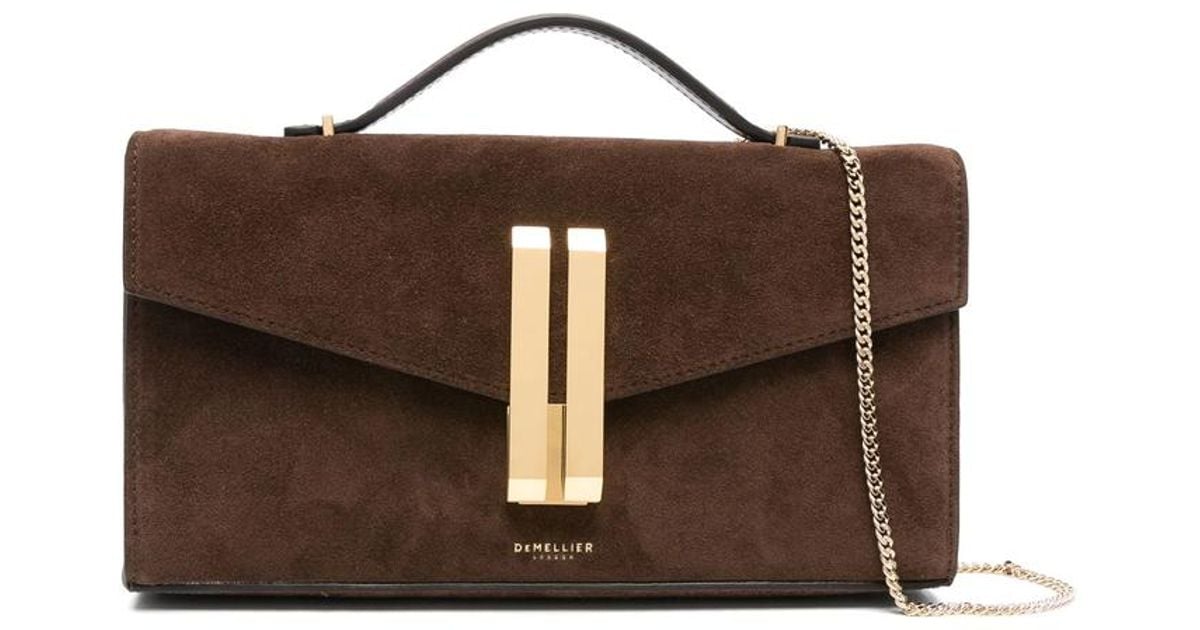 DeMellier Vancouver Clutch Bag in Brown | Lyst UK