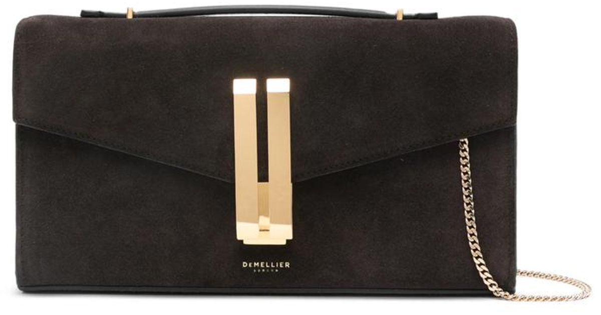 DeMellier Vancouver Suede Clutch Bag in Black | Lyst