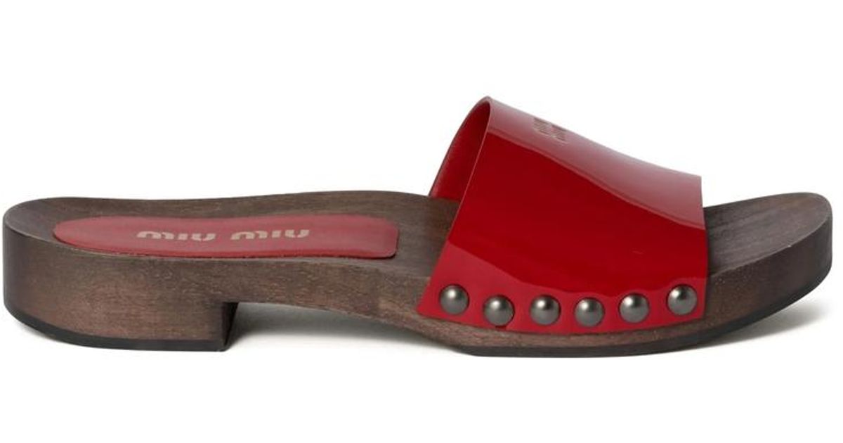 Miu Miu Sandals in Red | Lyst UK