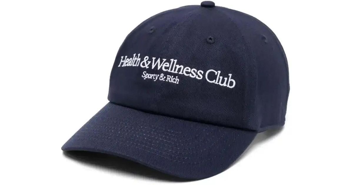 Sporty & Rich H&W Crest Baseball Hat in Blue | Lyst UK