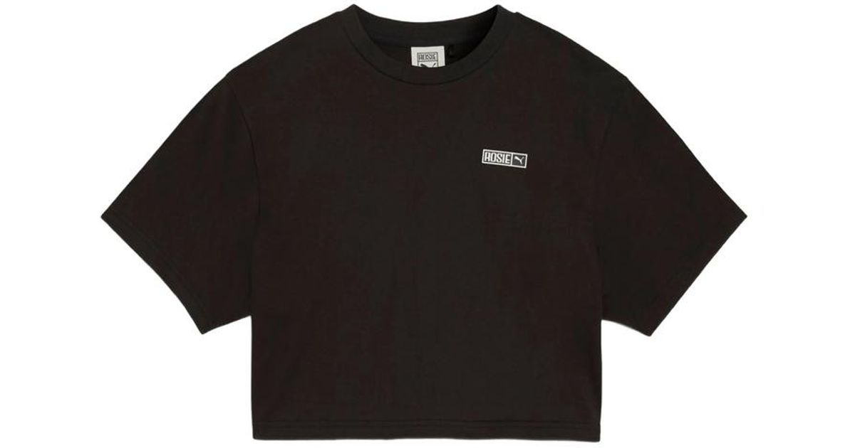 Puma X Rose' X Rosé Cropped T-Shirt in Black | Lyst UK
