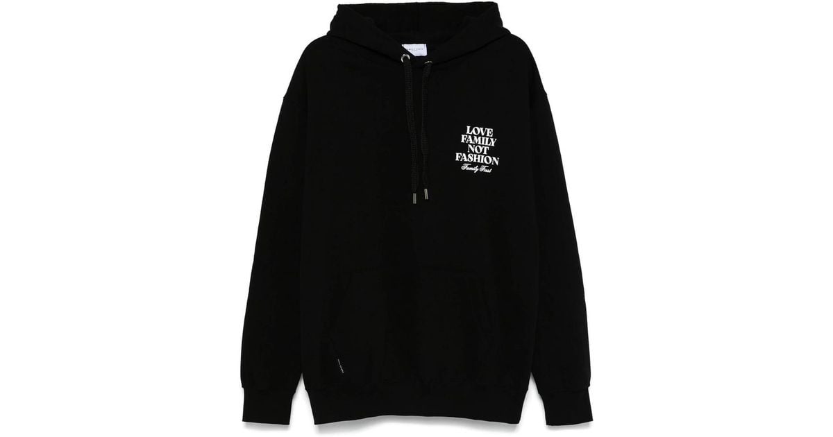 FAMILY FIRST Logo-Print Hoodie in Black for Men | Lyst UK