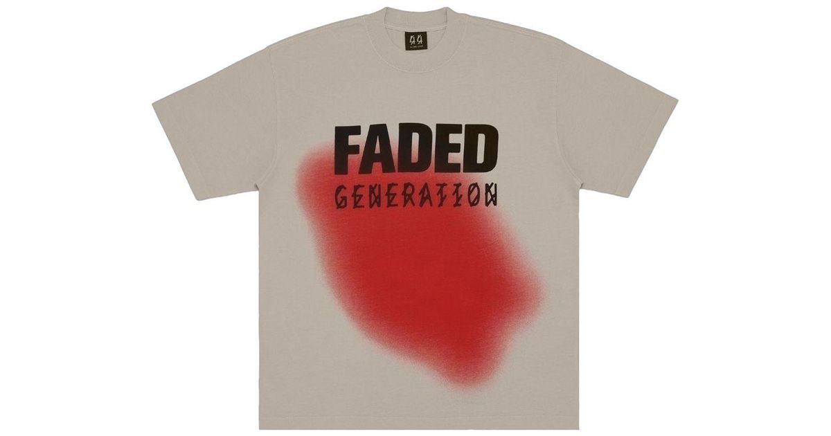 44 Label Group Faded Generation Tee in Red for Men | Lyst