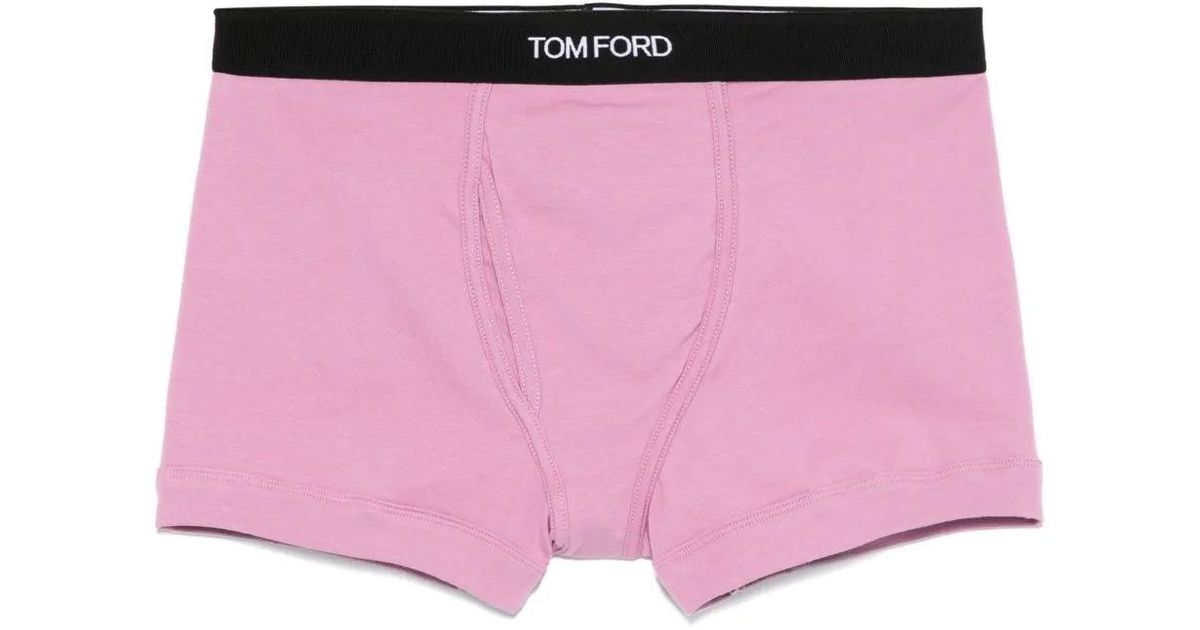Tom Ford Logo-Waistband Boxers in Pink for Men | Lyst