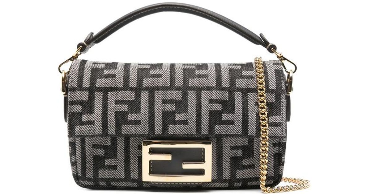 Fendi Baguette Mini Bag in Grey | Lyst UK
