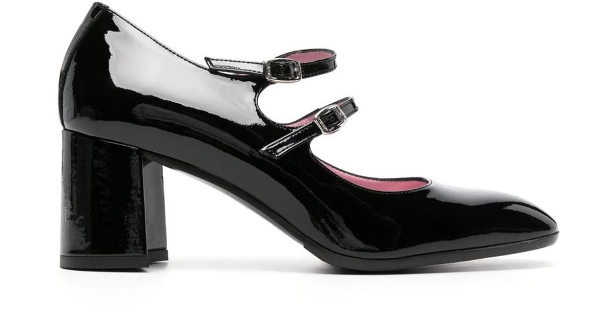 CAREL PARIS Alice 60Mm Patent Leather Pumps in Black | Lyst