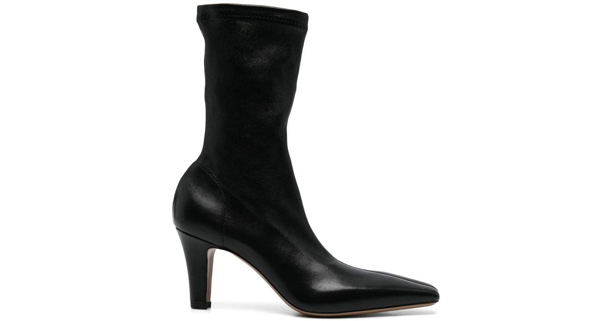 Paris Texas Belle Chunky Heel Boots in Black | Lyst UK