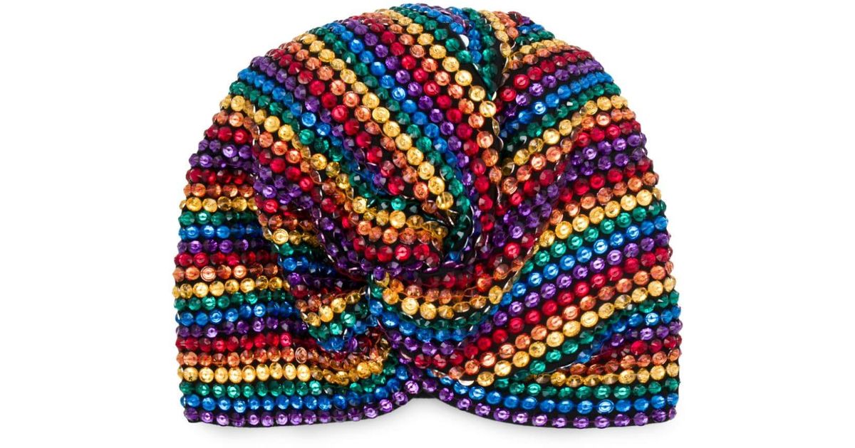 MaryJane Claverol Olympia Rainbow Turban in Red - Lyst