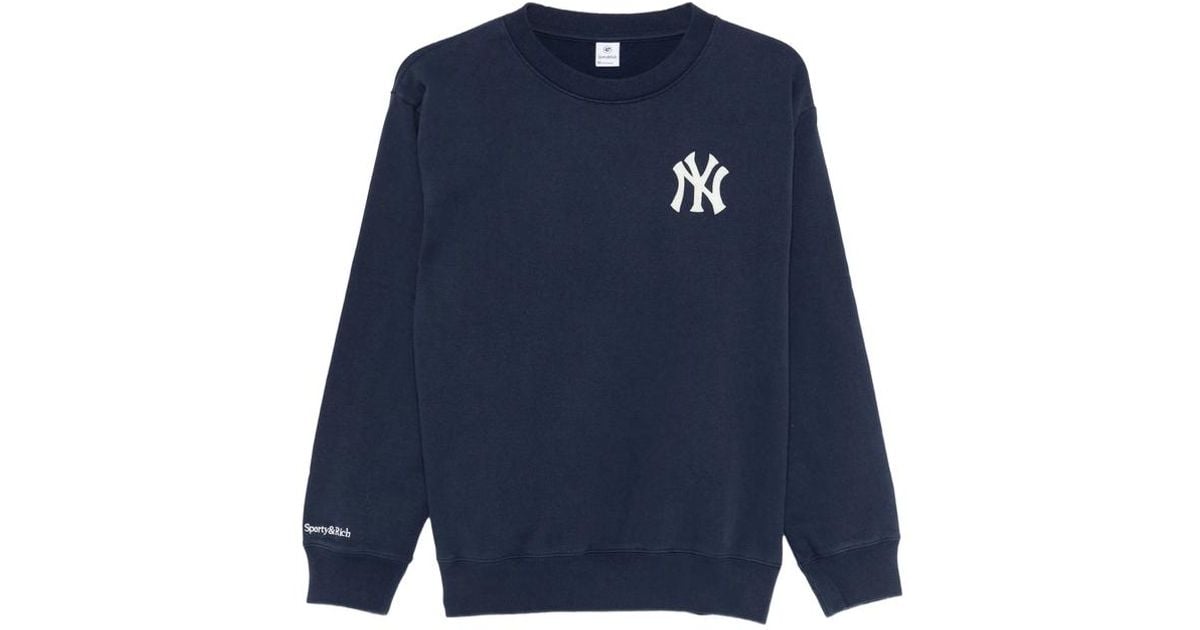 Sporty & Rich Eeve Logo-Embroidered Sweatshirt in Blue | Lyst UK