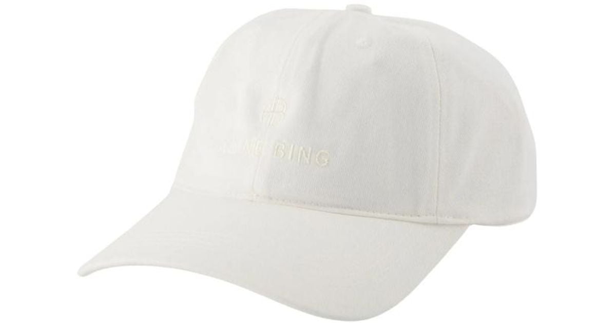 Anine Bing Logo Baseball Cap in White | Lyst UK