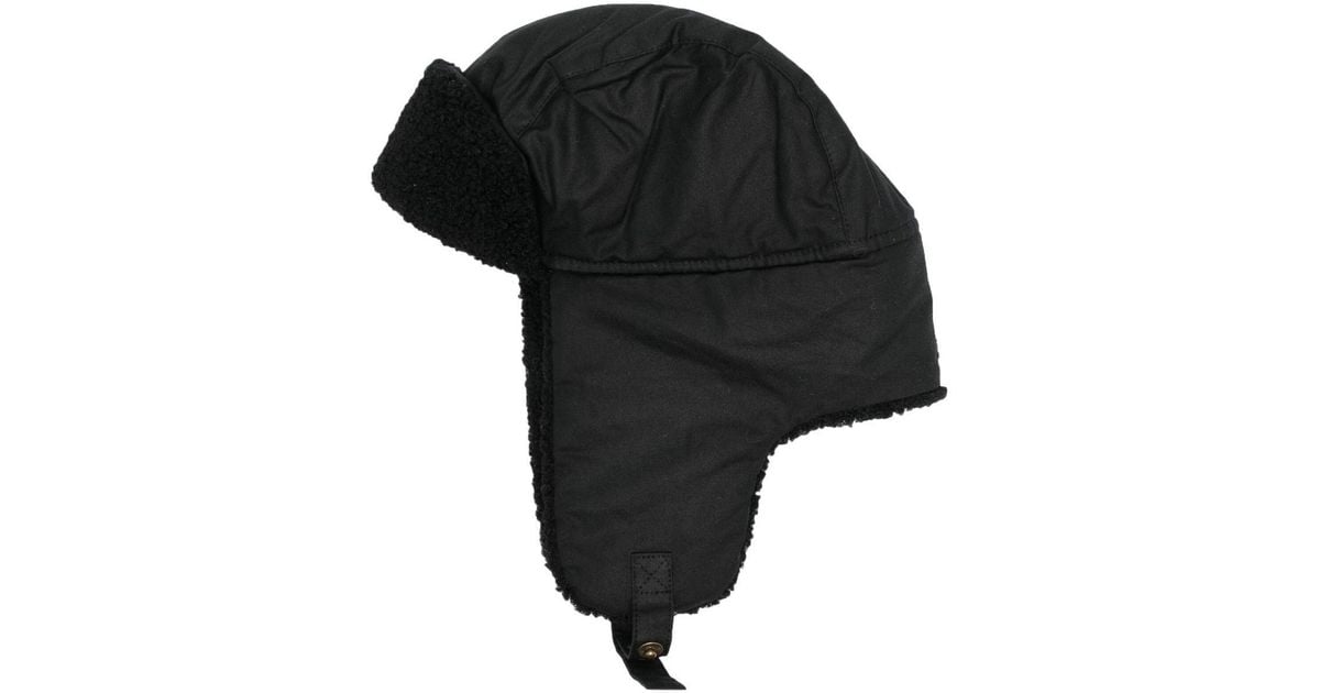Barbour Morar Waxed Trapper Hat in Black for Men | Lyst UK