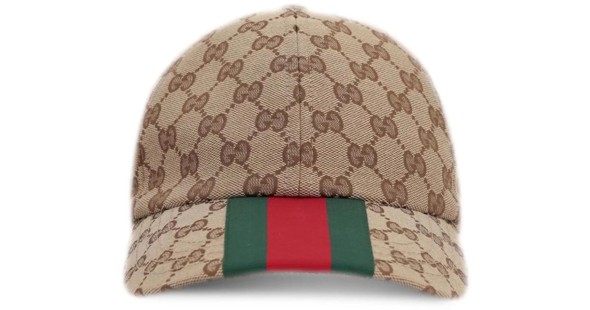 Gucci New Web Hat in Brown for Men | Lyst UK
