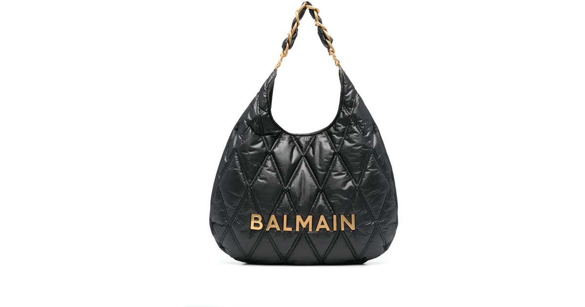 Balmain Large 1945 Tote Bag in Black | Lyst