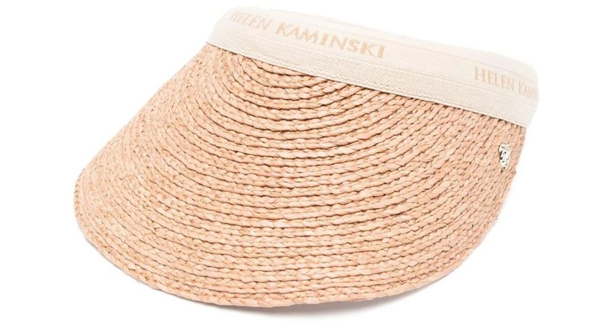 Helen Kaminski Bianca Straw Visor in Natural | Lyst