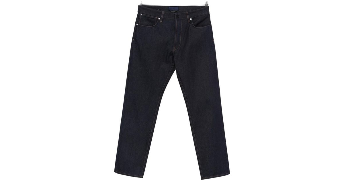 Stone Island Contrast-Stitch Jeans in Black for Men | Lyst UK