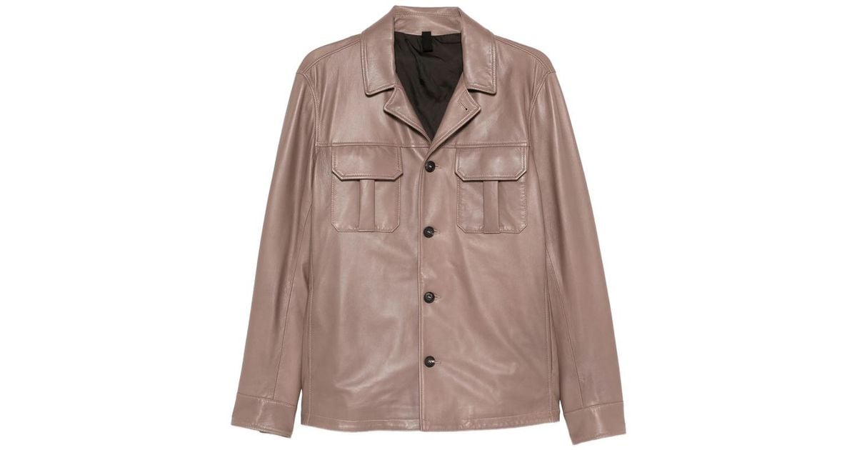 Tagliatore Landon Patch-Pocket Jacket in Brown for Men | Lyst UK