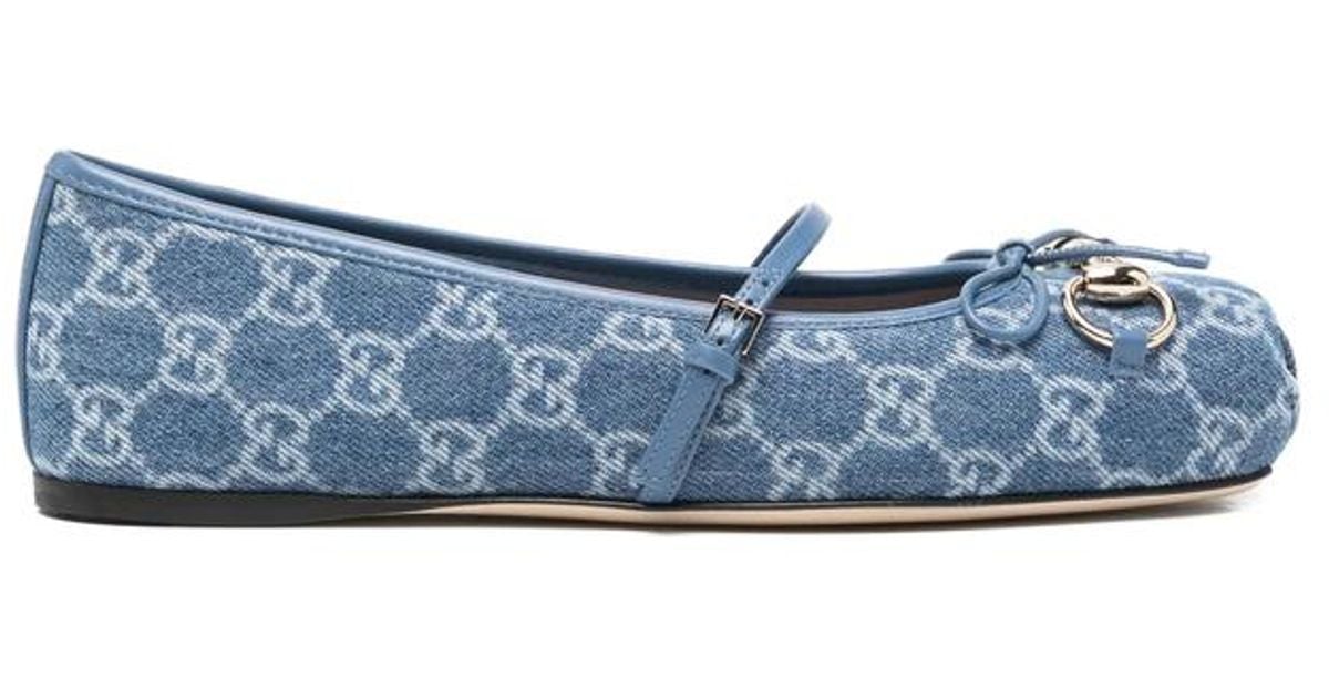 Gucci Ballet Flats in Blue | Lyst UK