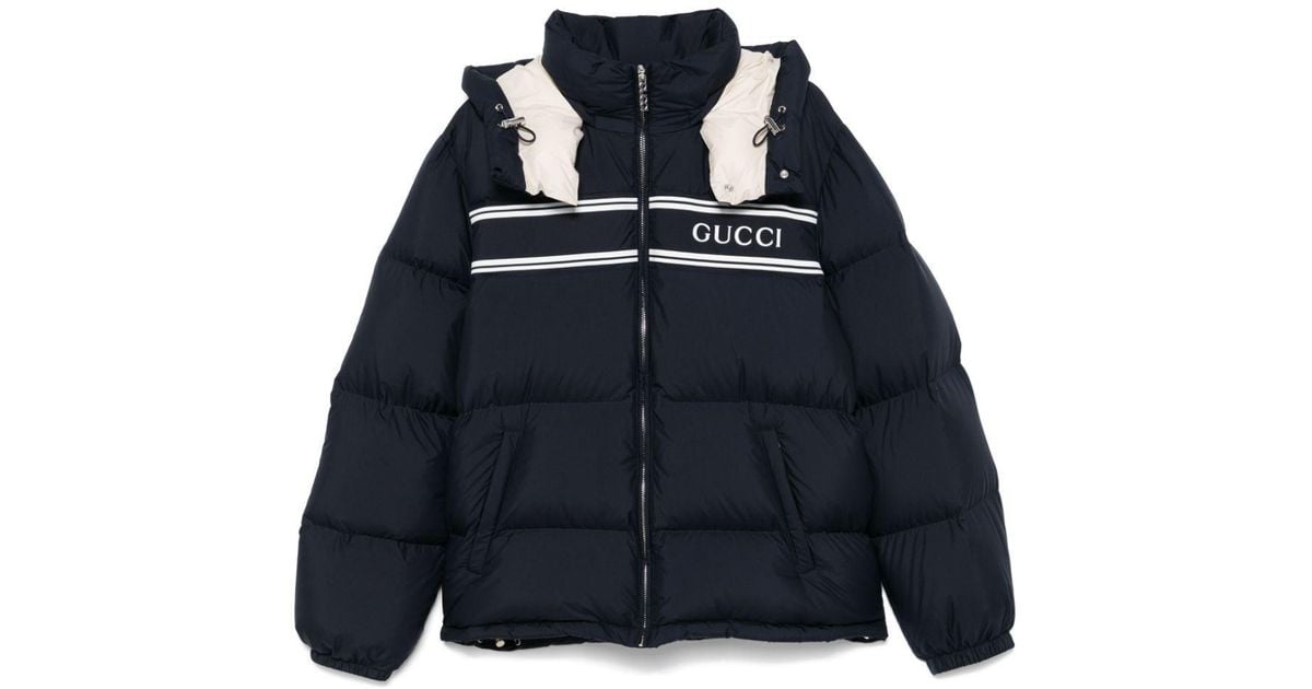 Gucci Puffer Jacket in Blue for Men | Lyst