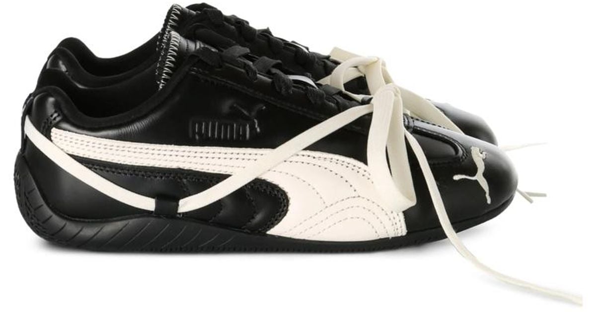 Puma X Rose' X Rosé Speedcat Leather Lace-Up Sneakers in Black | Lyst