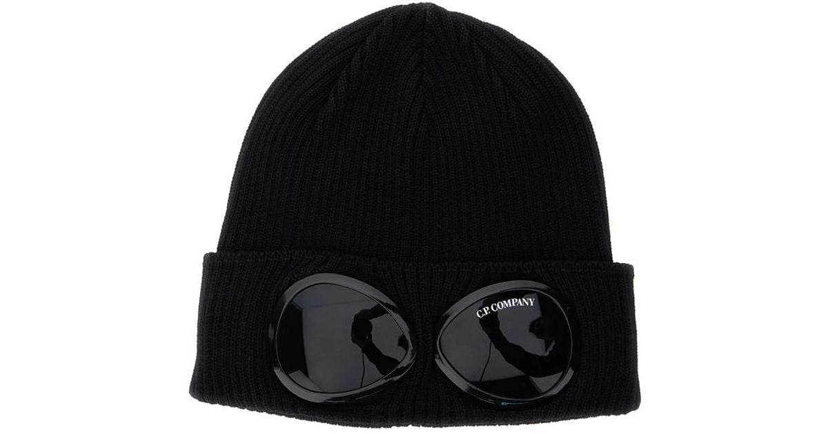 C.P. Company C. P. Company Goggle-Detail Beanie Hat in Black for Men ...