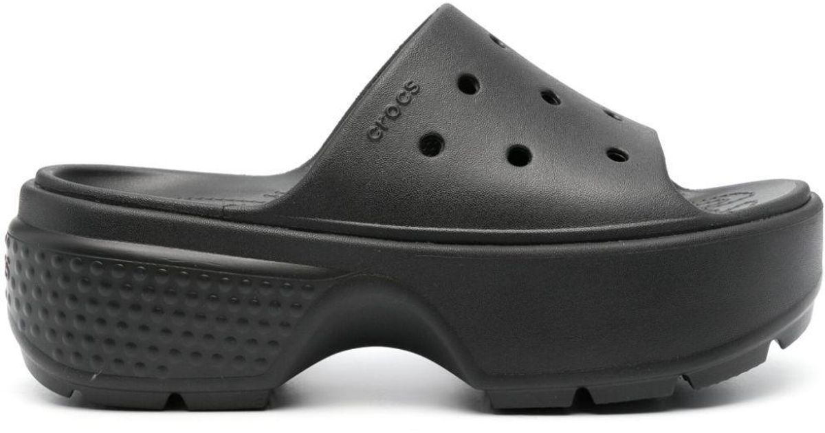 Crocs™ Stomp Platform Slides in Gray | Lyst
