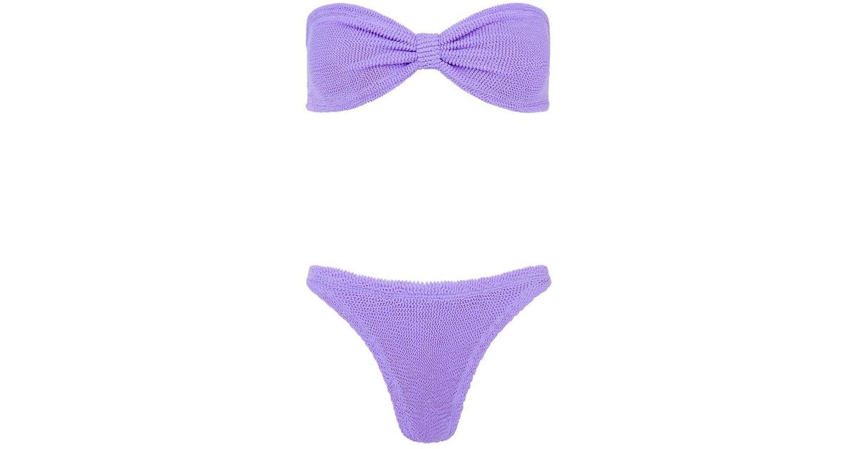Hunza G Jean Bandeau Bikini in Purple | Lyst UK