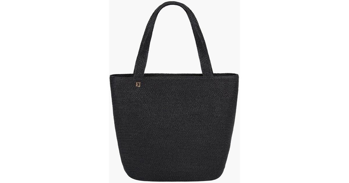 Eric Javits Tote Ii – Original, Top Zip Closure, Leather Handle Protectors, Recycled Fiber ...