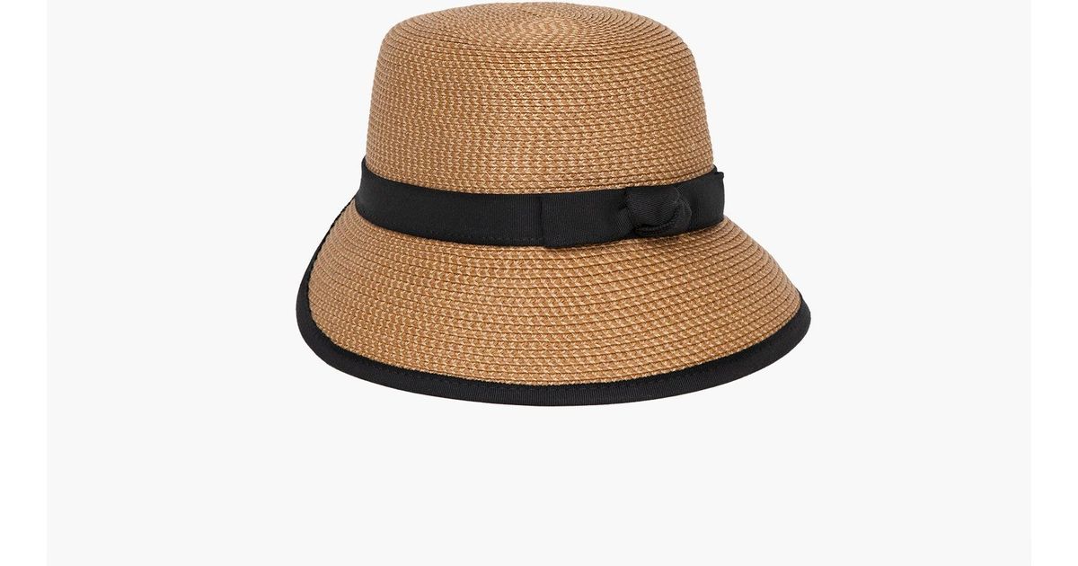 Eric Javits Squishee Straw Visor With Grosgrain Ribbon Trim, Adjustable ...