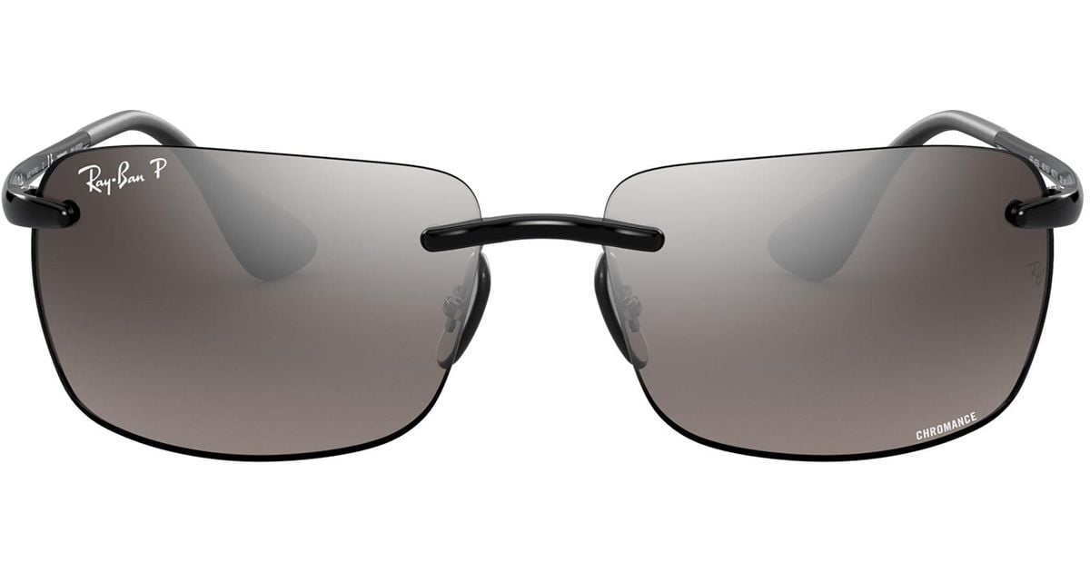 Ray-Ban Chromance Rimless Rb4255 Shiny Black for Men | Lyst