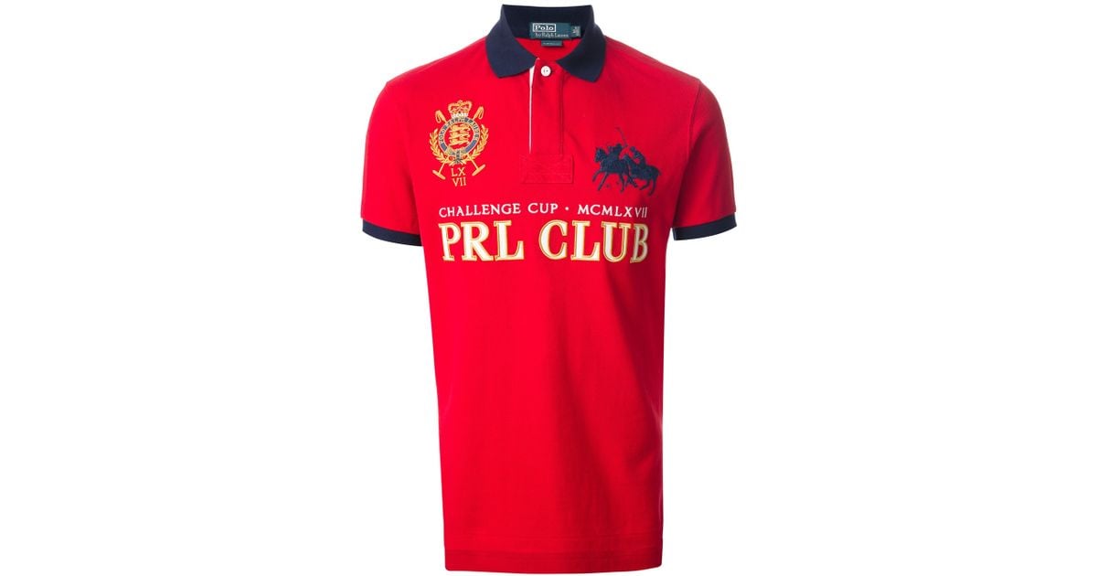 Polo Ralph Lauren Prl Club Polo Shirt in Red for Men | Lyst