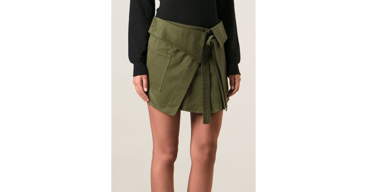 Isabel Marant Wrap Military Skirt in Natural | Lyst
