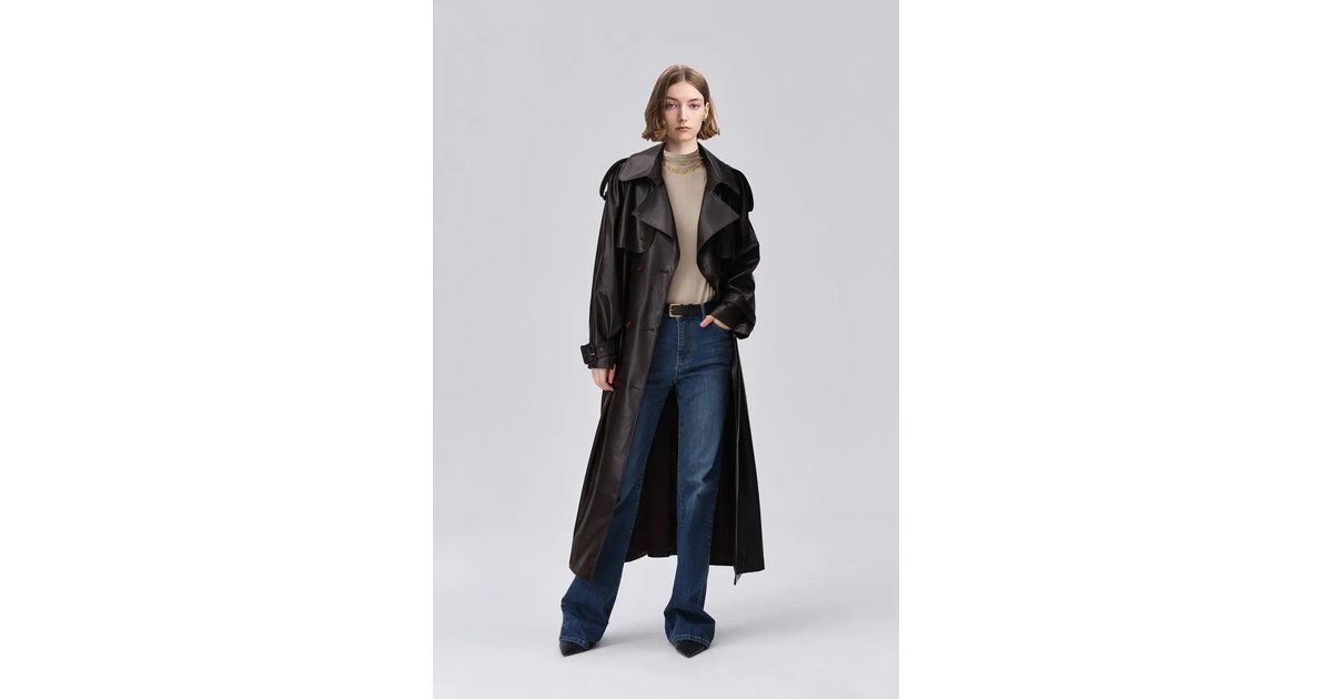 Fabrique Tai Trench Coat in Blue | Lyst UK