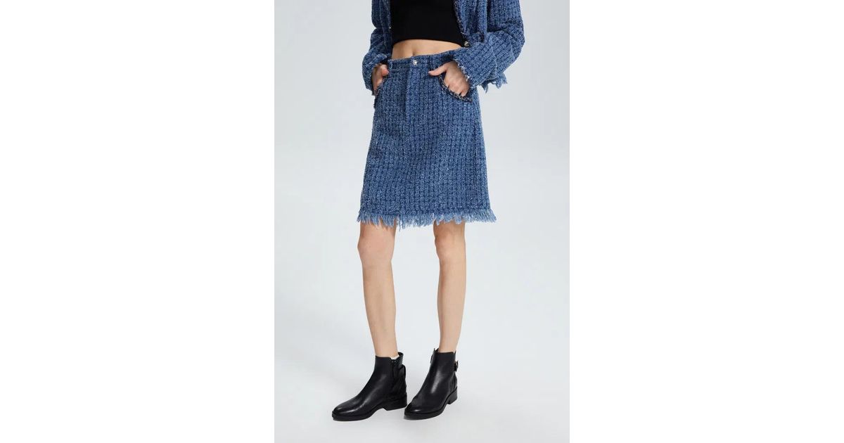 Fabrique Denise A-Line Skirt in Blue | Lyst