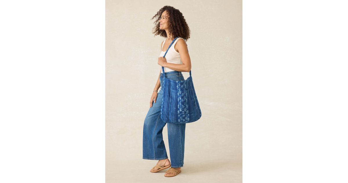 Faherty Sun Valley Quilted Tote in Blue | Lyst
