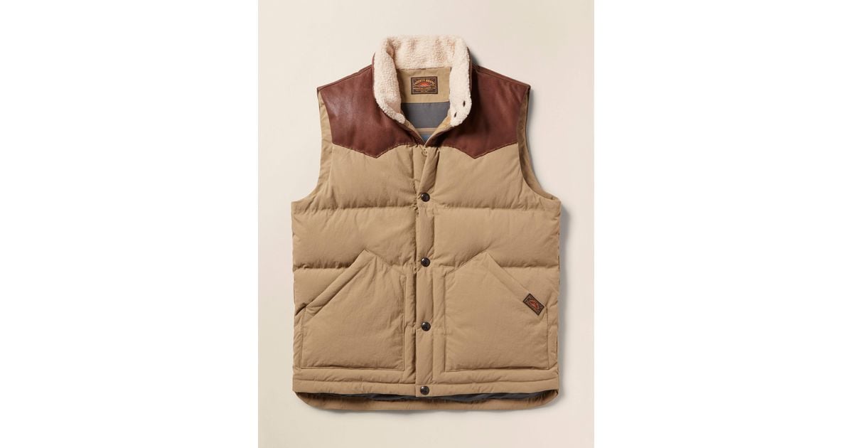 Faherty Range Down Vest in Natural for Men | Lyst