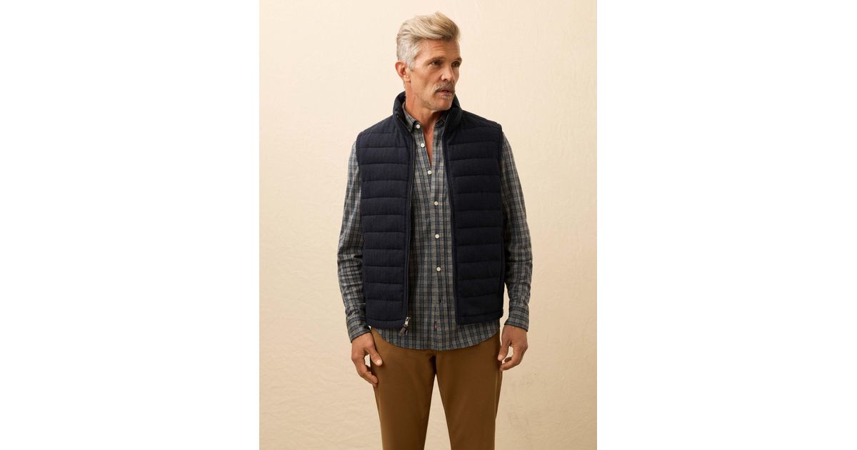 Faherty Teton Valley Vest in Blue for Men | Lyst