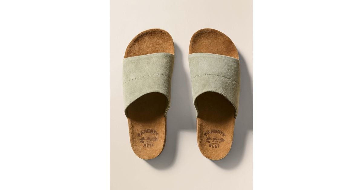 Faherty X Reef Ojai Slide in Green for Men | Lyst