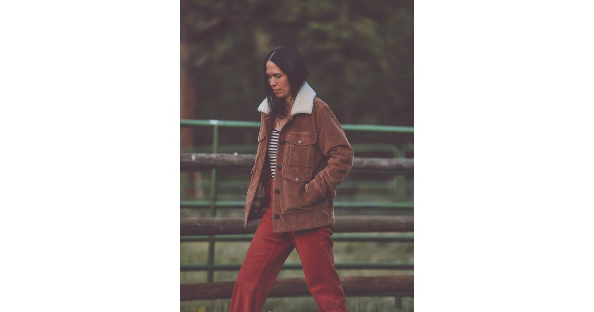 Faherty Doug Good Feather Corduroy Jacket in Gray | Lyst