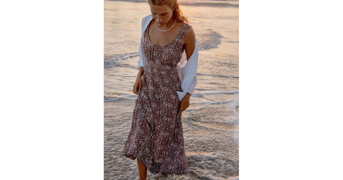 Faherty Sunseeker Dress in Brown | Lyst