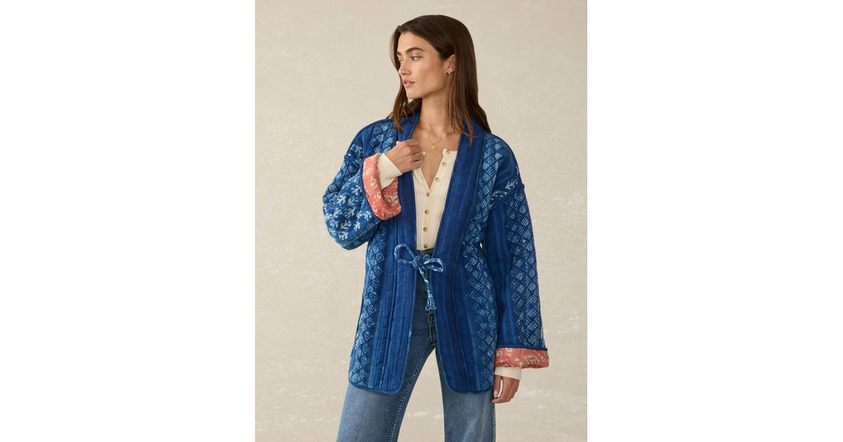 Faherty Sun Valley Quilted Jacket in Blue | Lyst