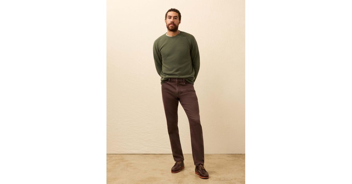 Faherty Stretch Terry 5-Pocket Pants in Natural for Men | Lyst UK