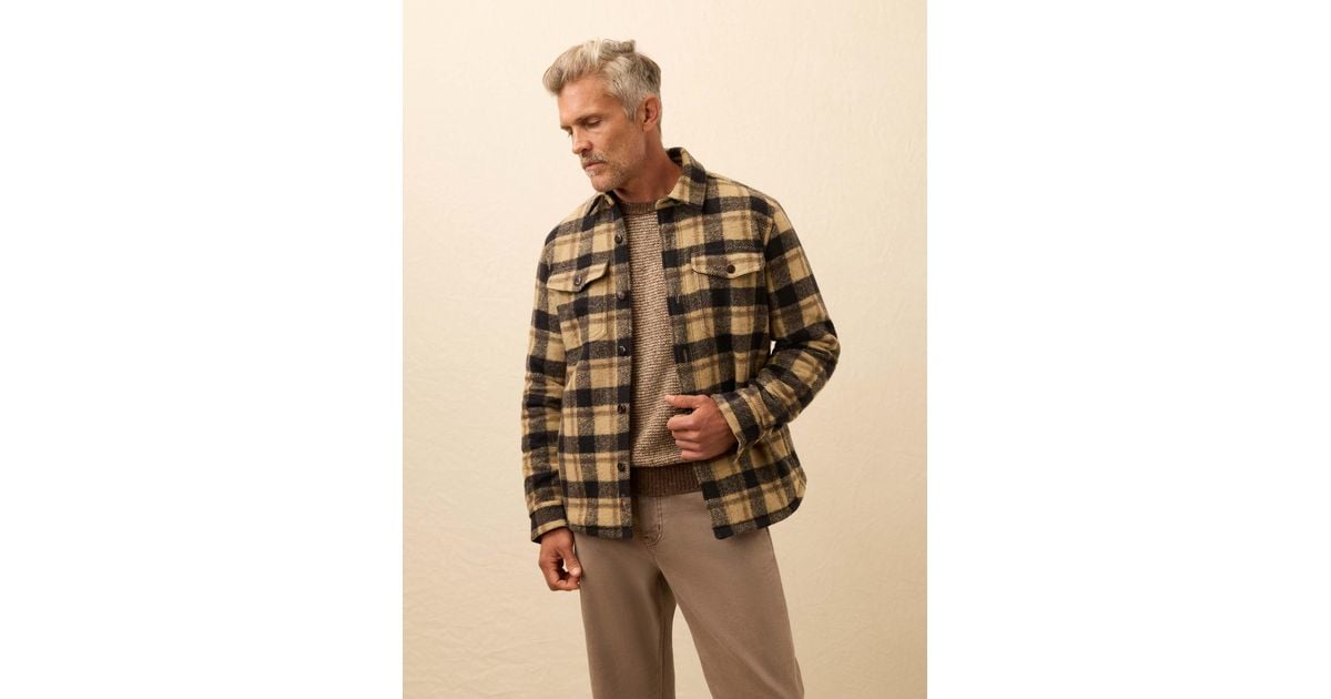 Faherty Range Fleece Shirt Jacket Lined Cpo in Natural for Men | Lyst