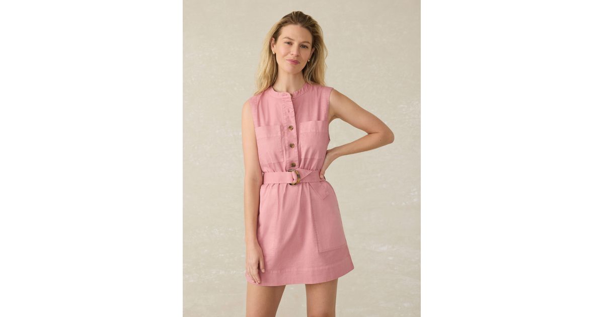 Faherty Avalon Dress in Pink | Lyst