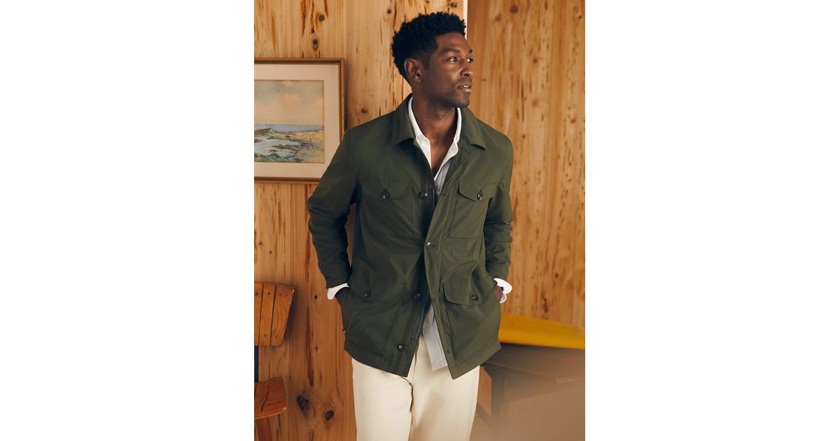 Faherty Movement Field Jacket in Green for Men | Lyst