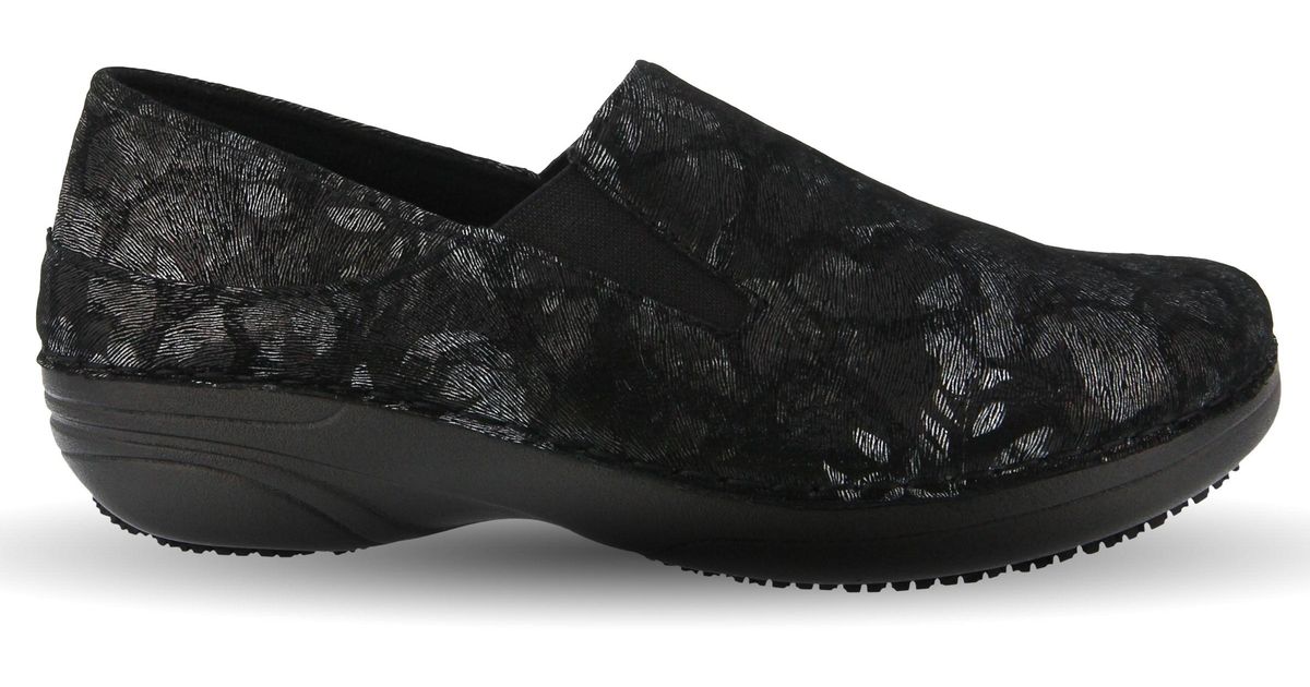 Spring Step Leather Manila Slip Resistant Slip On Shoes in Black - Lyst