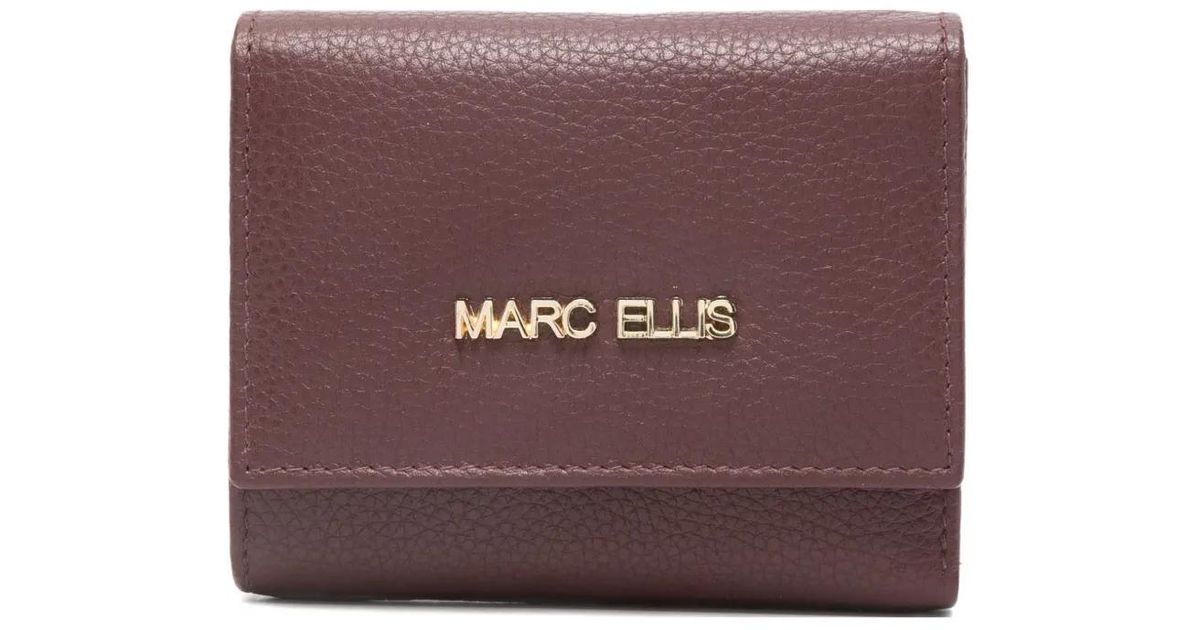 Marc Ellis Logo-Plaque Leather Wallet in Purple | Lyst UK