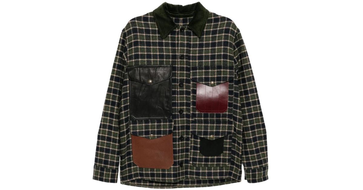Junya Watanabe Check Patchwork Jacket in Black for Men | Lyst UK