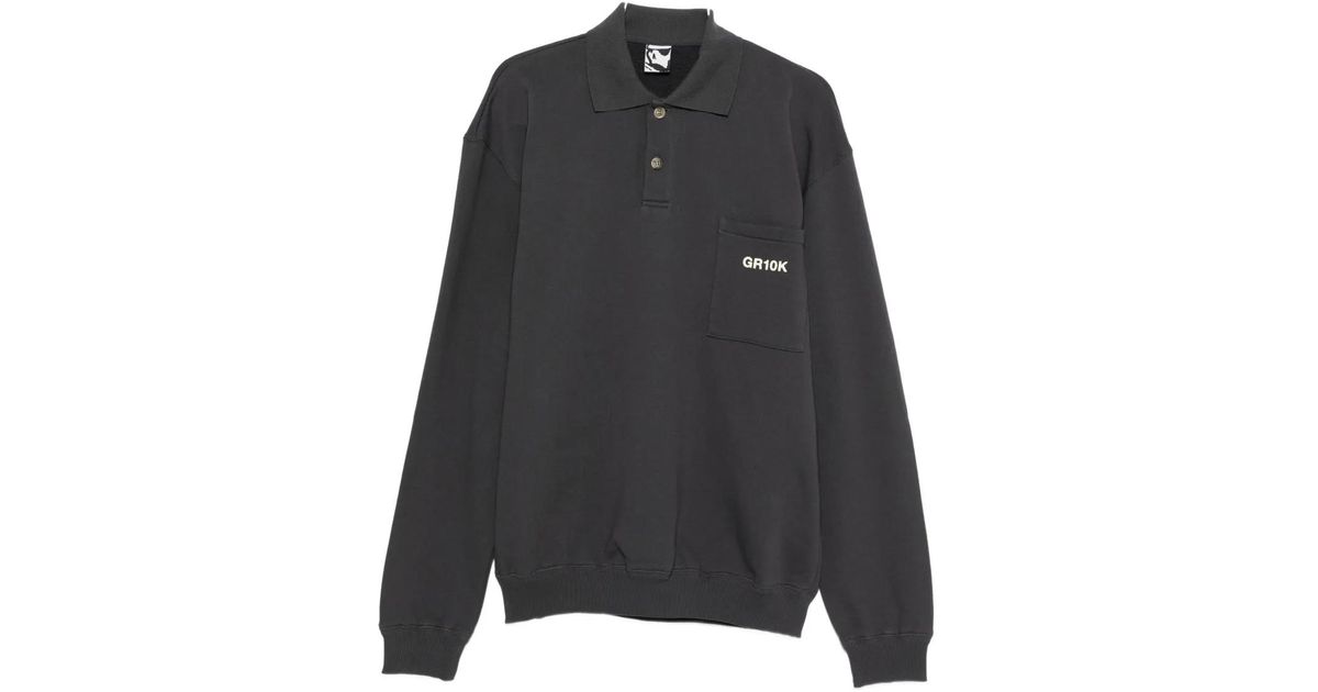 GR10K Collateral Polo Shirt in Black for Men | Lyst